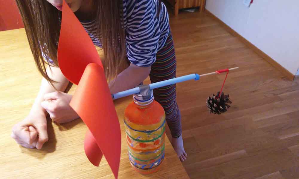 Experiment: Kann man mit Wind Lasten heben? - Kleine Kinderzeitung